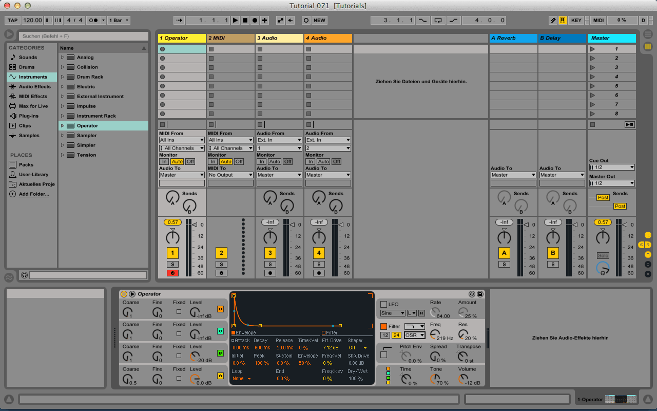 SOS Tutorial 071 Ableton Live - FM House Bass mit Operator - School Of Sound