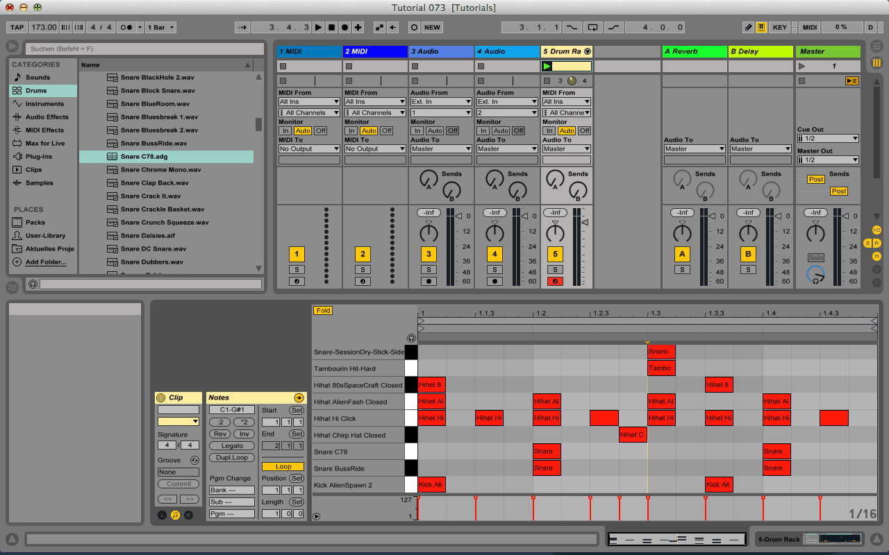 SOS Tutorial 073 Ableton Live - Klassische Drum&Bass-Grooves erstellen ...