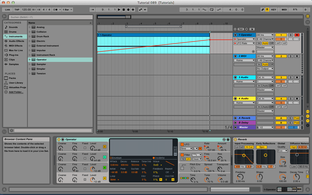 SOS Tutorial 089 Ableton Live - Synth Risers mit Operator - School Of Sound