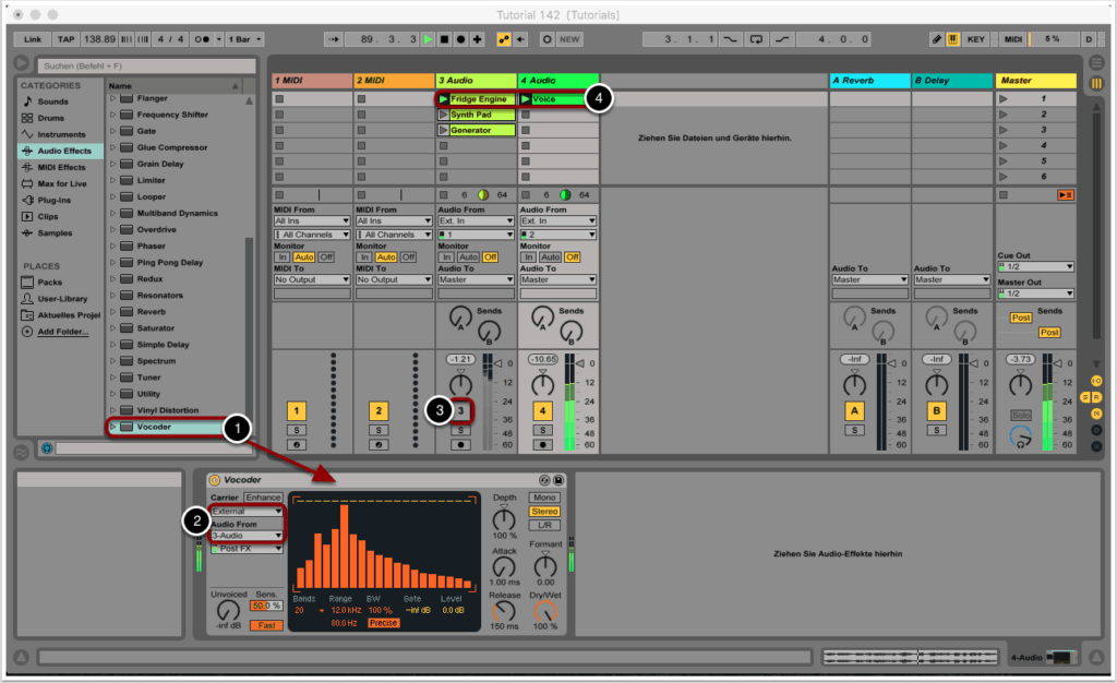 SOS Tutorial 142 Ableton Live - Audio als Input für Vocoder - School Of ...